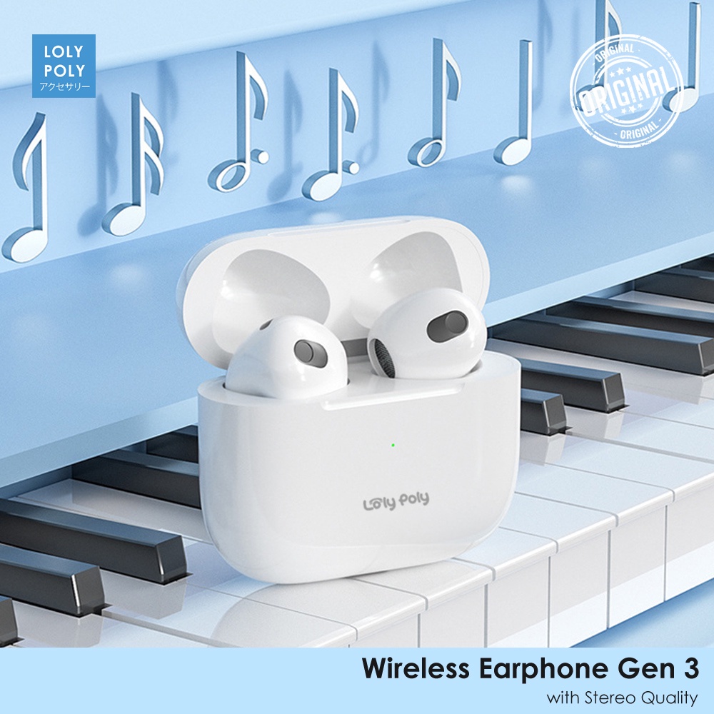 Jual LOLYPOLY Earphone Wireless Gen 3 With Bass Quality | Shopee Indonesia