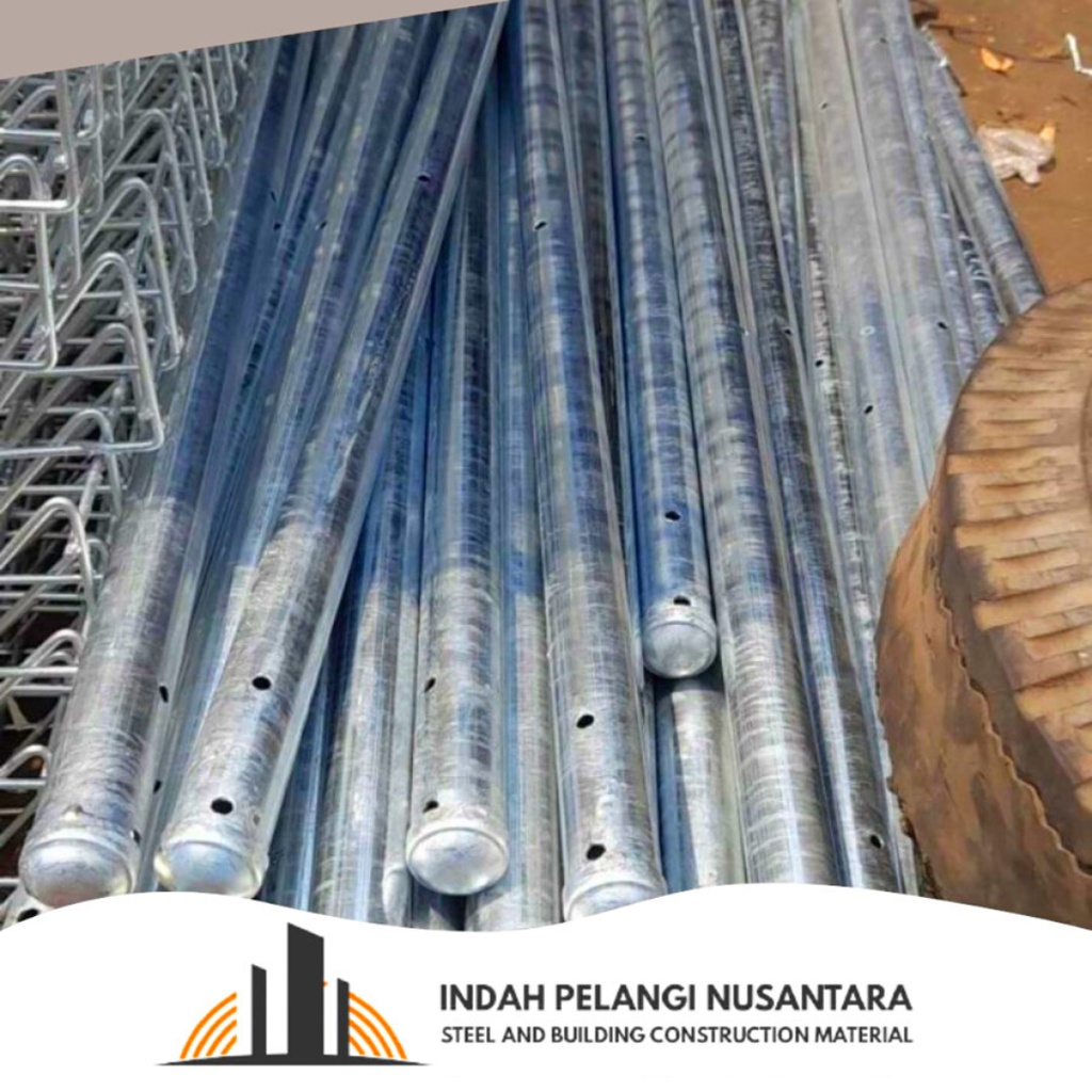 Jual Tiang Pagar BRC Galvanis 1.5"x120 (150cm) | Shopee Indonesia