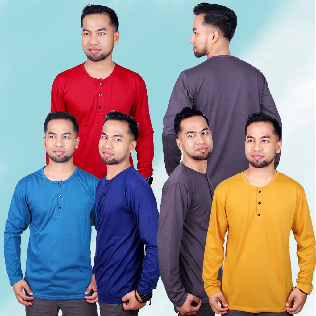 Jual Izigo Pabrik Kaos Henley/Kancing Pria Lengan Panjang Kaos Polos ... Jual Izigo Pabrik Kaos Henley/Kancing Pria Lengan Panjang Kaos Polos ...