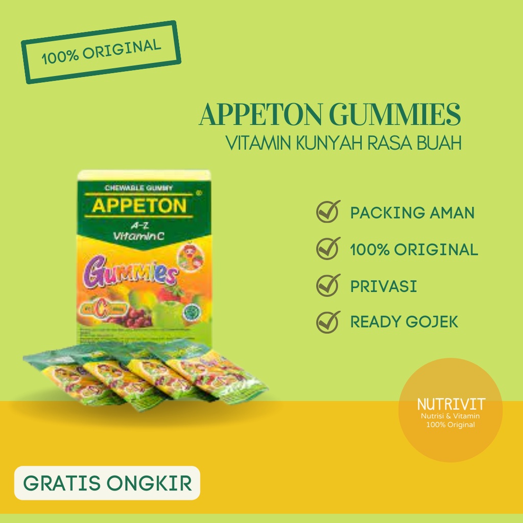 Jual Appeton Gummies (Passtilles) Sachet - Permen Gummy Vitamin C Anak ...