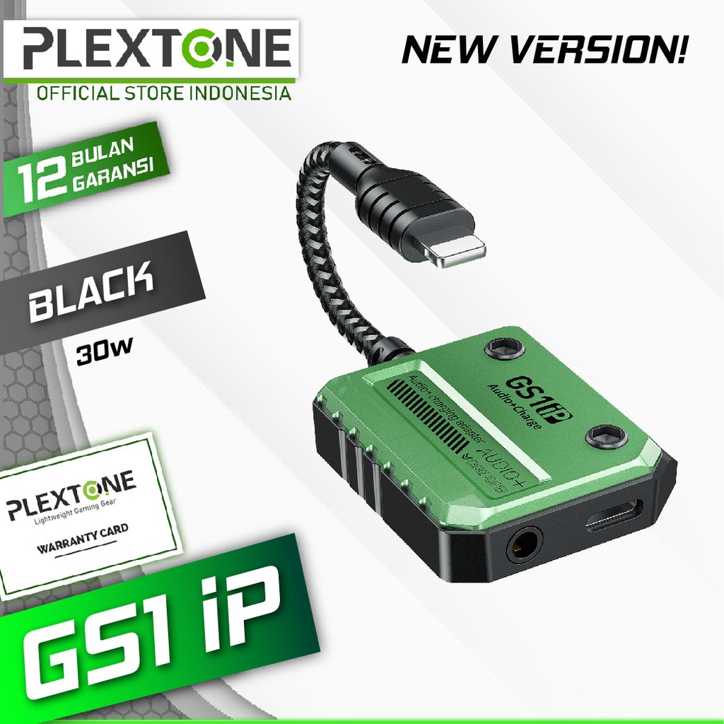 Jual Plextone GS1 IP 30W Audio Adapter | Fast Charging | Jack 3.5 MM ...