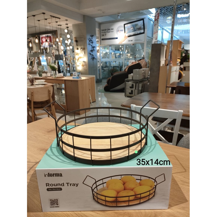 Jual INFORMA Rayford Round Tray 35x14 cm | Shopee Indonesia