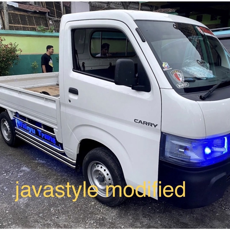 Jual PENGAMAN RAM SPOILER SAMPING NEW CARRY STAINLESS CUSTOM AKLIRIK LED | Shopee Indonesia