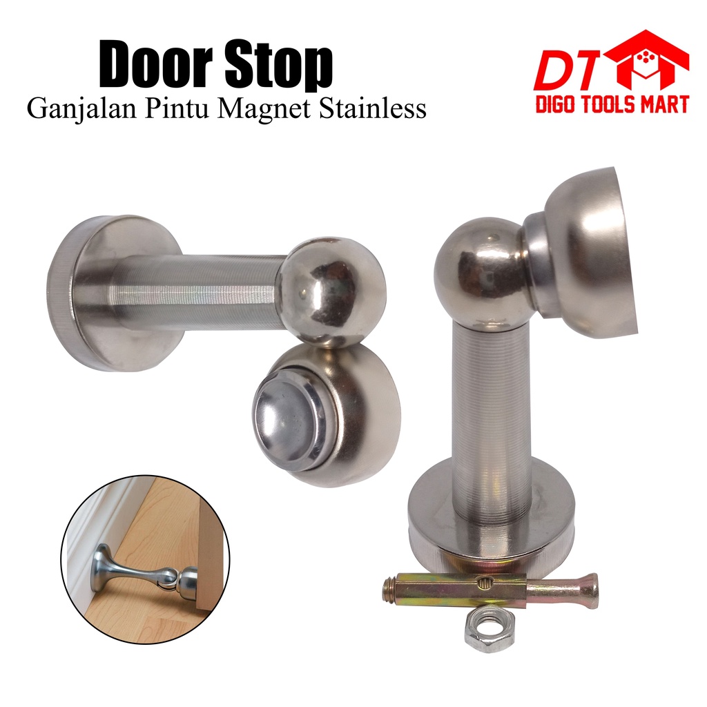 Jual Door Stop Ganjalan Pintu Magnet Stainless Penahan Pintu | Shopee ...