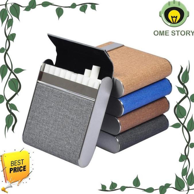 Jual TEMPAT KOTAK ROKOK BAHAN KULIT KAIN WADAH 20 BATANG ALUMUNIUM ...