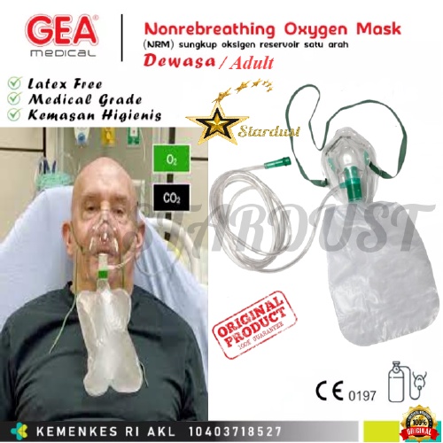 Jual Non Rebreting Mask Child Adult - Oxygen Mask Selang NRM Kantung ...