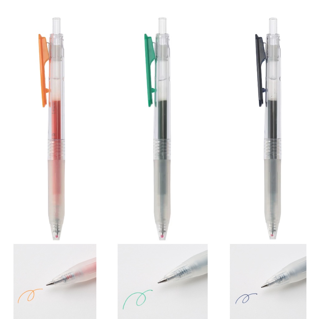 Jual MUJI Gel ballpoint pen knock type 0.5 - Made in Japan | Shopee ...