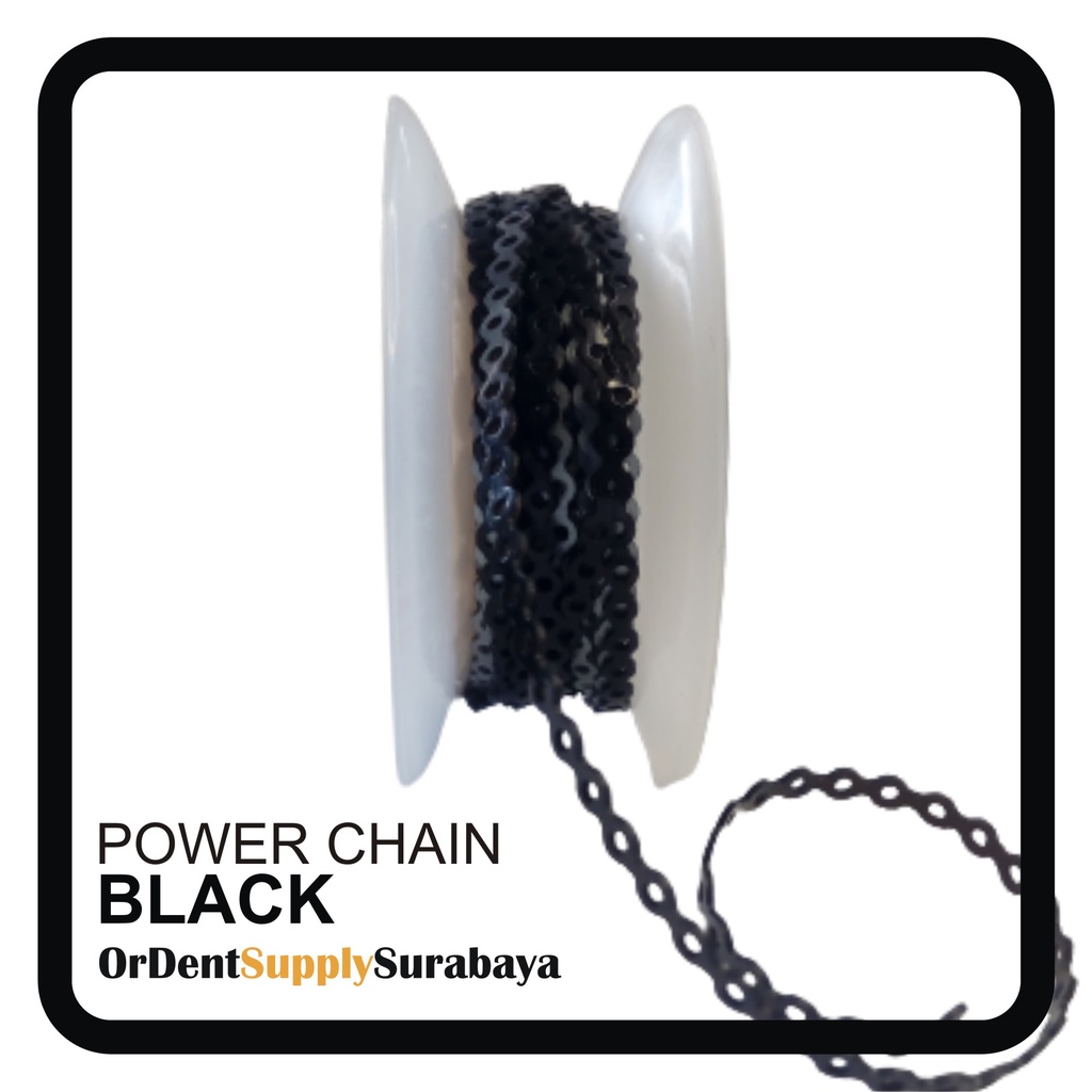 Jual Power chain karet behel 1 mtr BLACK | Shopee Indonesia