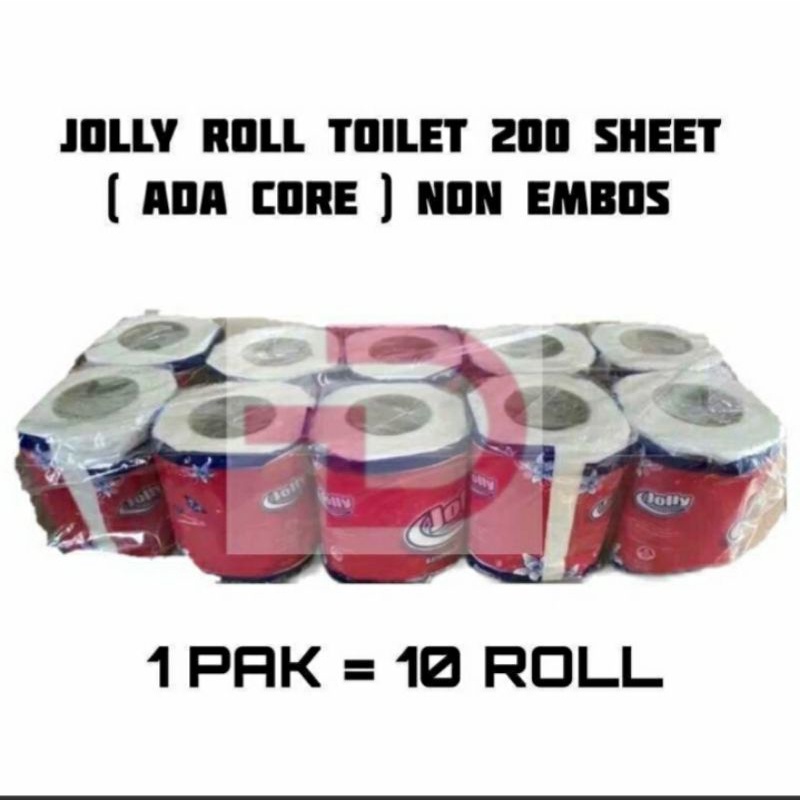 Jual Tissue toilet roll jolly isi 10 roll ,halus dan lembut langsung ...
