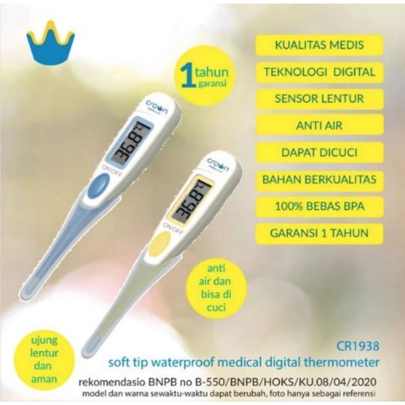 Jual Crown Termometer digital cr 1938 Termometer digital crown 1938 | Shopee Indonesia