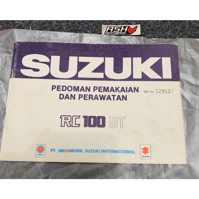 Jual Buku Pedoman Pemakaian dan Perawatan Suzuki RC100 RC Spirit ...