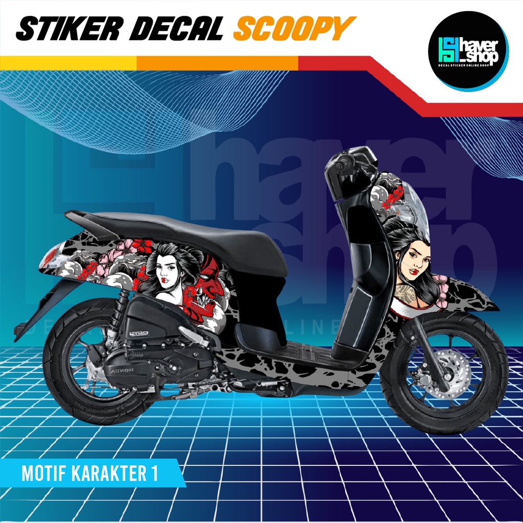 Jual Stiker Untuk Motor Scoopy Full Body Sticker Keren Motif Karakter ...