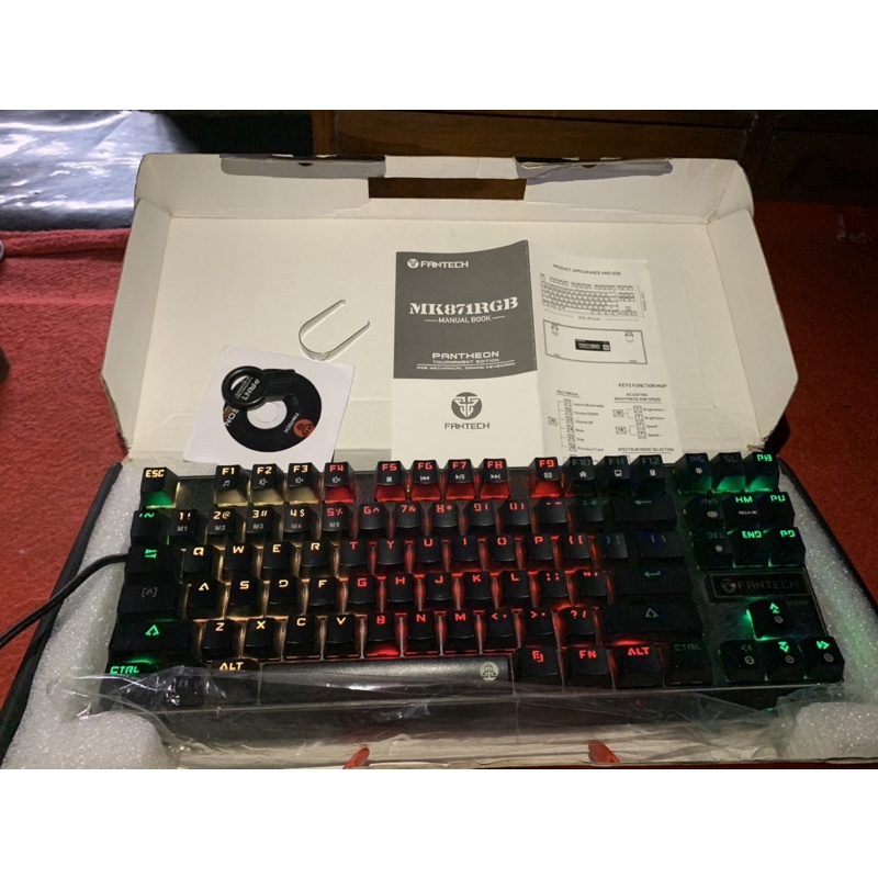 Jual Keyboard mechanical pantheon mk871 rgb tkl red switch blue switch ...