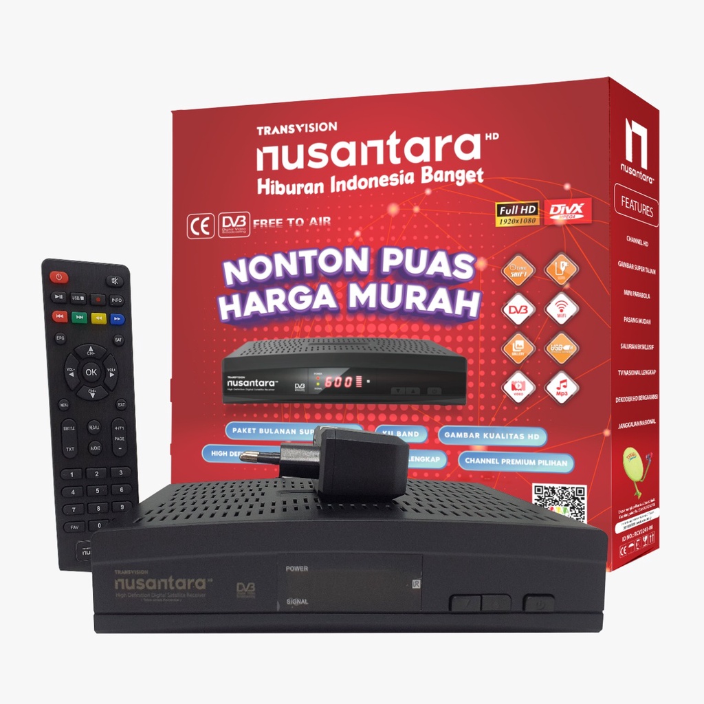 Jual RECEIVER PARABOLA RCV TRANSVISION NUSANTARA MERDEKA HD | Shopee ...
