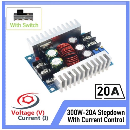 Jual Step Down 20A 300W CC CV Buck Converter DC High Power LED Driver ...
