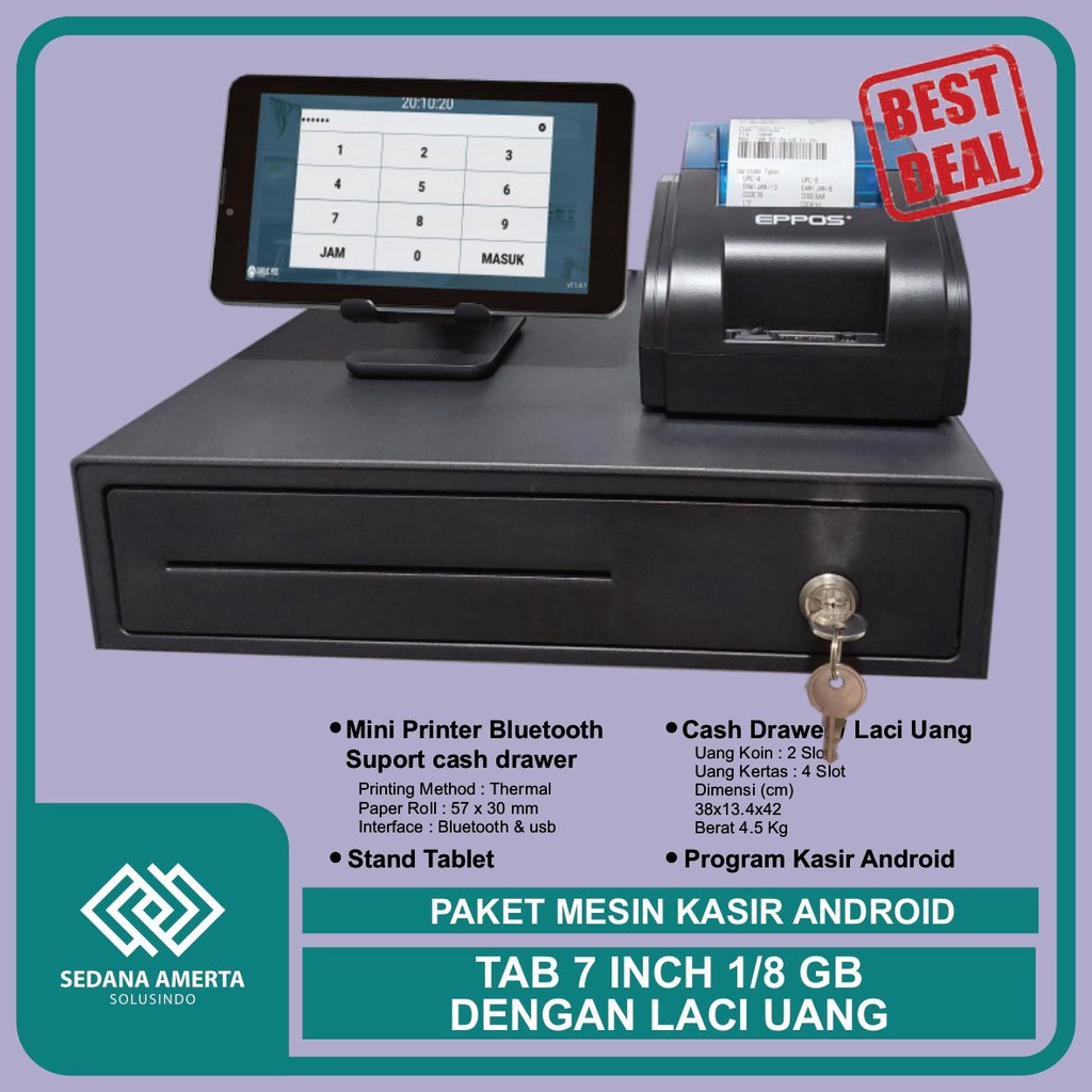 Jual Paket Mesin Kasir Android POS Tablet/Tab - TINGGAL PAKAI - cocok untuk Restaurant, Resto ...
