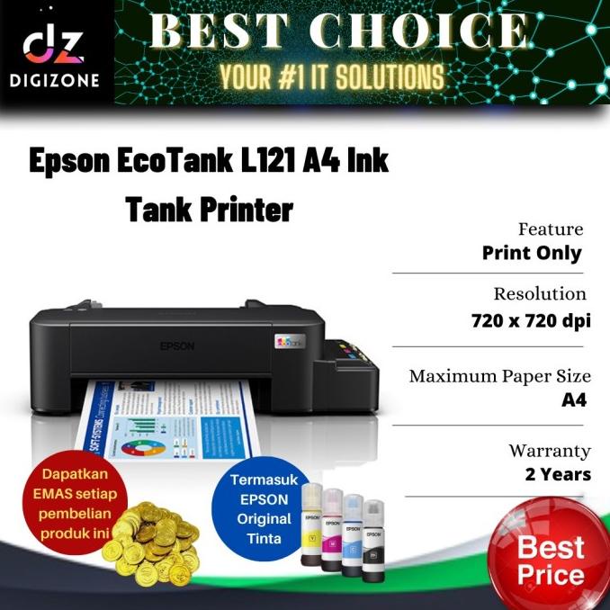 Jual Promo Epson Printer L121 Inktank Print Only Pengganti Epson L120 | Shopee Indonesia