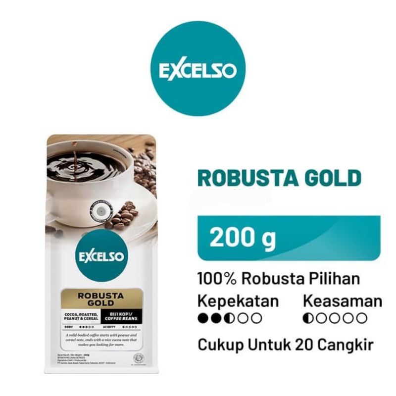 Jual EXCELSO ROBUSTA GOLD 200GR BUBUK KOPI | Shopee Indonesia