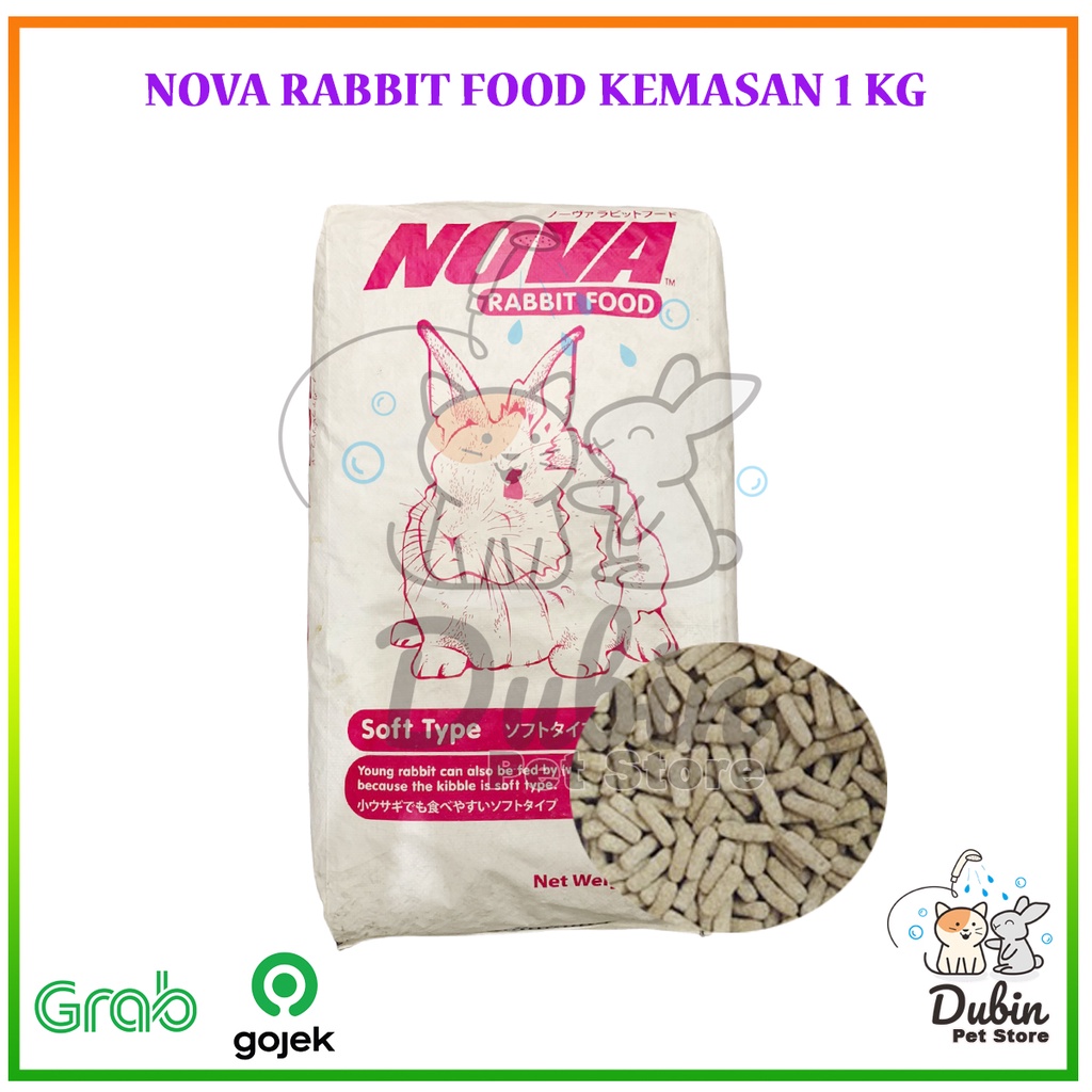 Jual Makanan Kelinci Nova 1kg Nova Rabbit Food Repack 1 kg - Pelet ...