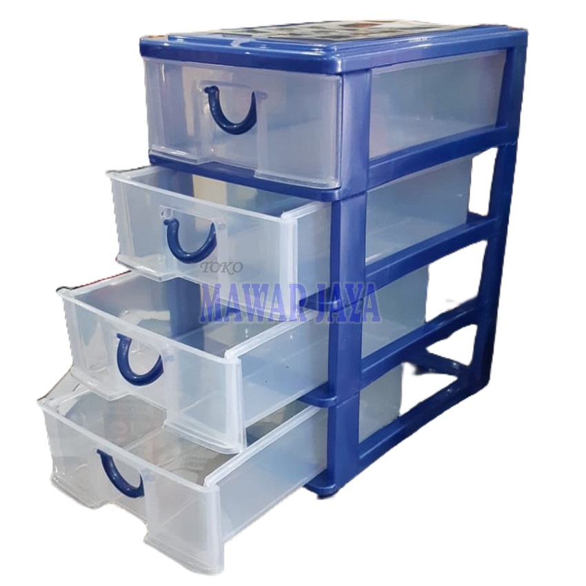 Jual Tempat Penyimpanan Serbaguna Mini Container Laci Susun 3 Plastik ...