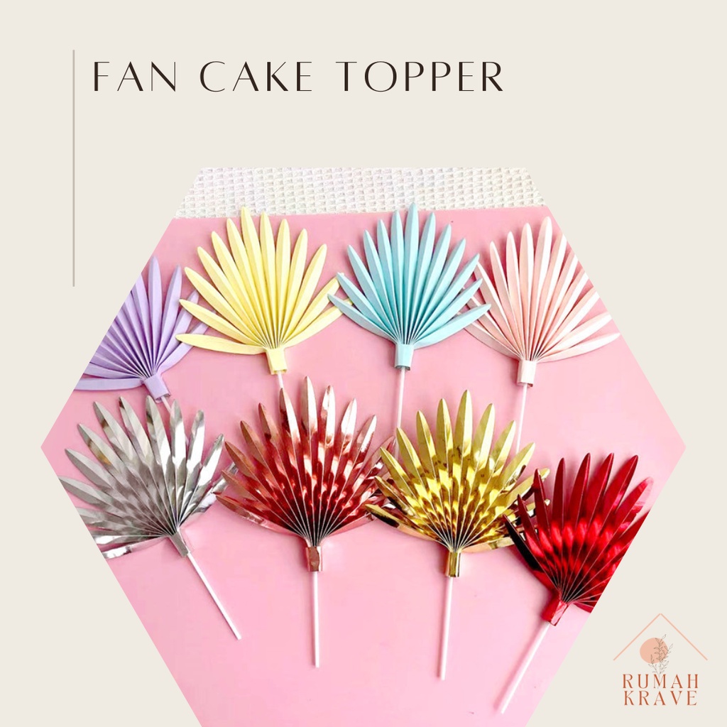 Jual RUMAH KRAVE - Fan Cake Topper Dekorasi Kue Kipas Daun | Shopee ...
