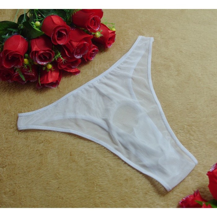 Jual G String Pria Model Thong Sexy Open Crotch Transparan Celana Dalam