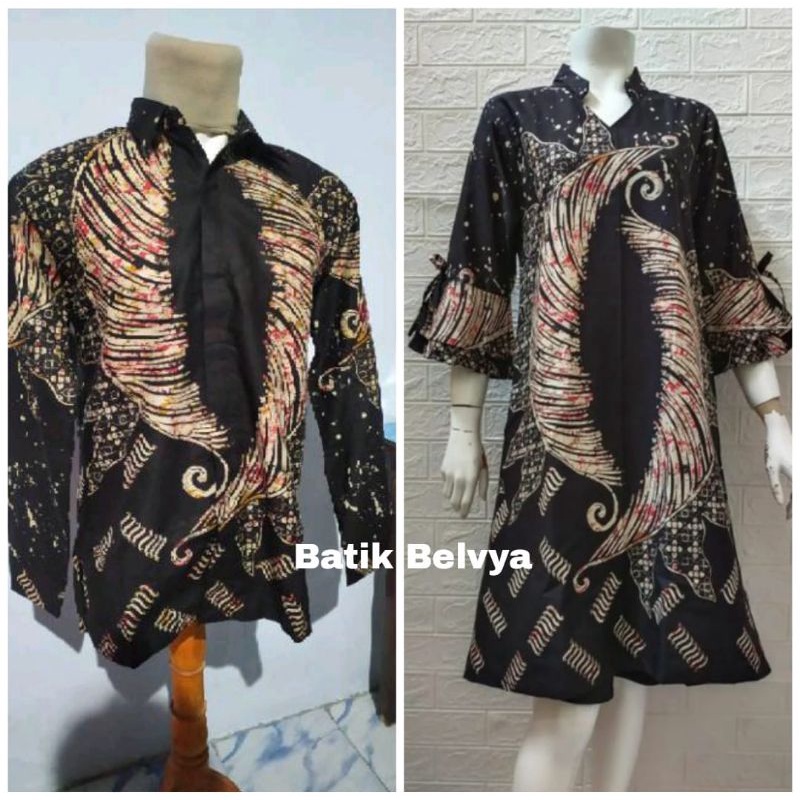 Jual Set Couple Batik motif matahari / Batik sragen / batik solo ...