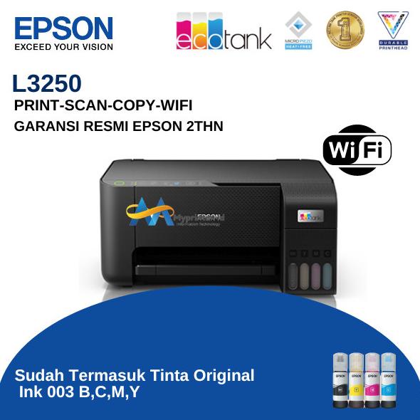 Jual Epson EcoTank L3250 A4 Wi-Fi All-in-One Ink Tank Printer - NEW | Shopee Indonesia