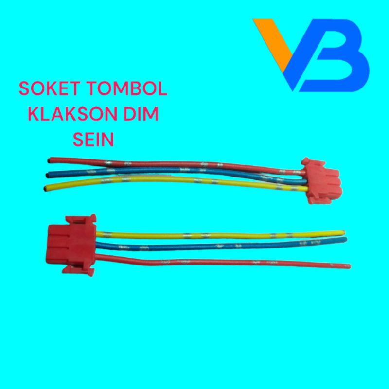Jual Soket Tombol 3 pin Soket Tombol Lampu Klakson Stater Sen Motor ...