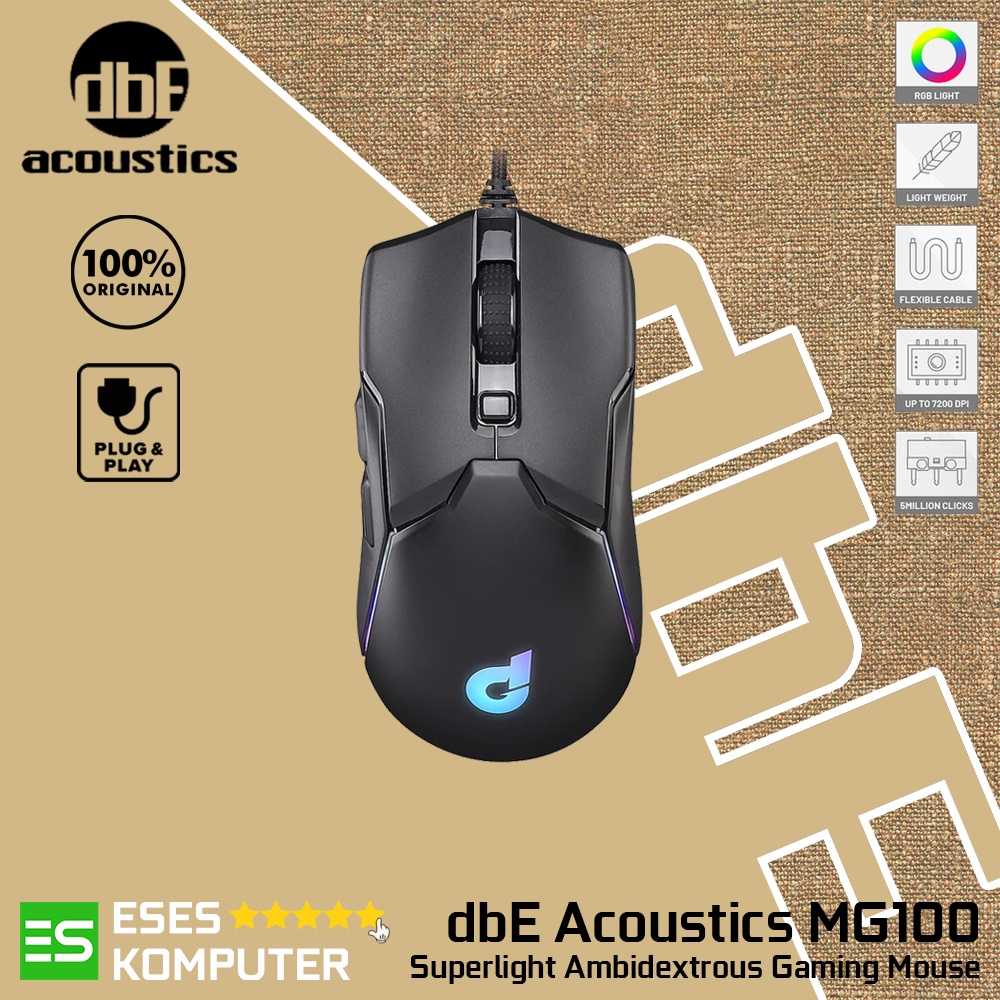Jual Mouse dBE Acoustics MG100 RGB | Superlight Ambidextrous Gaming ...