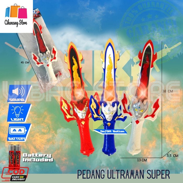 Jual Pedang Ultraman Mainan Ninja Power Rangers Sword Toys Menyala ...