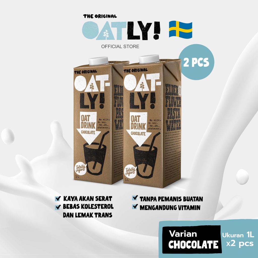 Jual OATLY Chocolate Edition 1 L (2 pcs) Oat Drink Susu Oat | Shopee ...