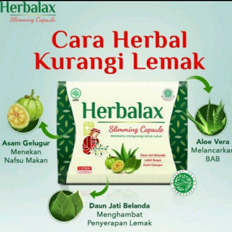 Jual Herbalax Slimming Capsule / 10 CC ( gratis 1 strip ya) | Shopee ...