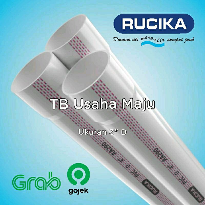Jual Pipa Air PVC Paralon 3" Inci RUCIKA Type D per meter ( 1 Meter ...