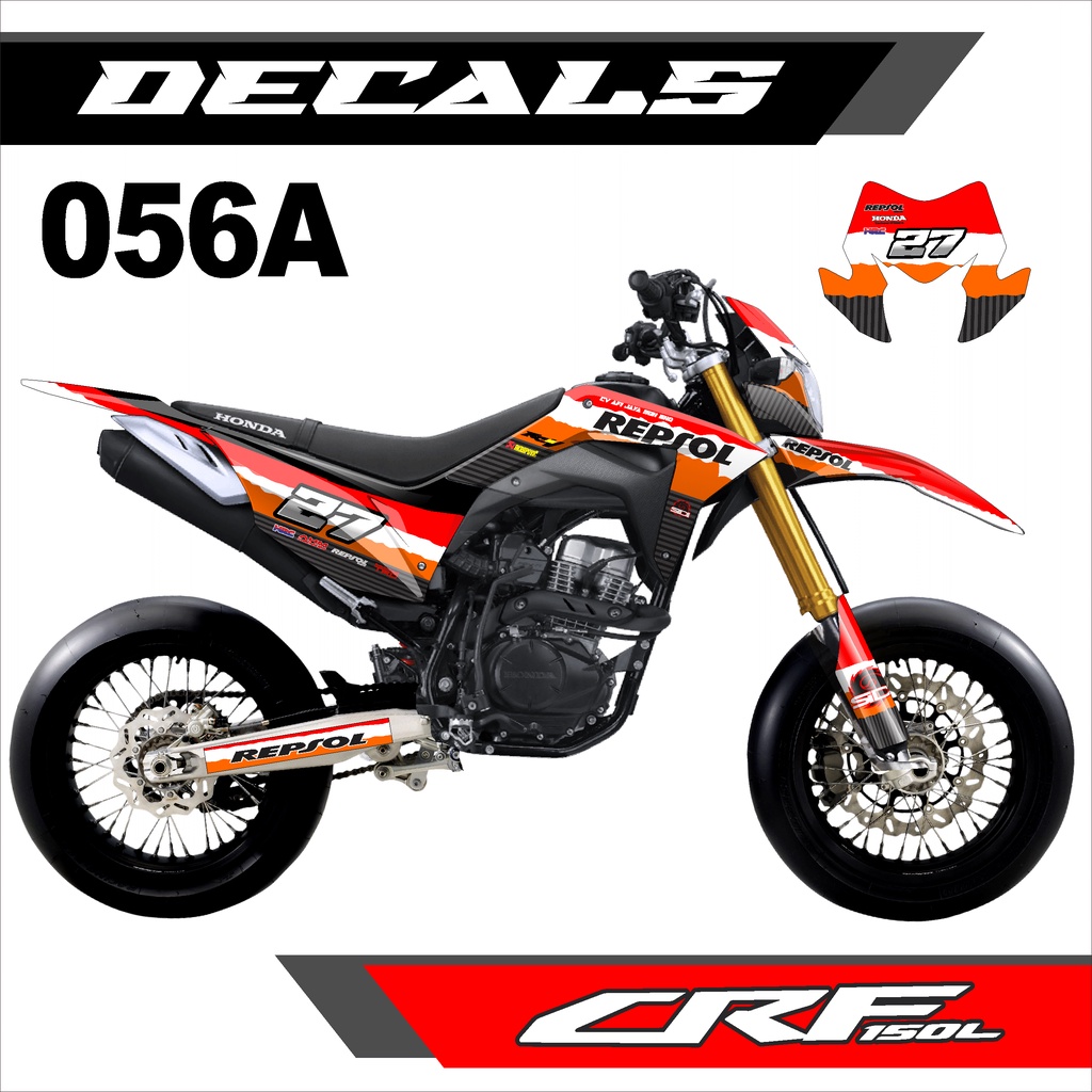 Jual Decal Sticker - Dekal Stiker Fullbody CRF150 L Design REPSOL 27 ...