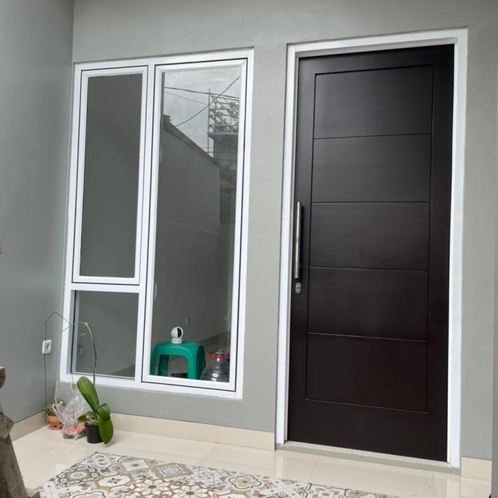 Jual pintu hpl kusen aluminium jendela swing custom | Shopee Indonesia