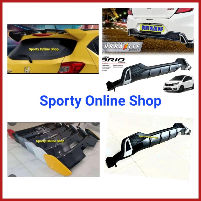 Jual Paket Spoiler Diffuser New Brio Satya RS Model Urbanite | Shopee ...