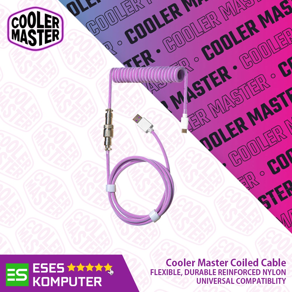 Jual Coiled Cable Cooler Master USB-C Double Sleeved Aviator Kabel ...