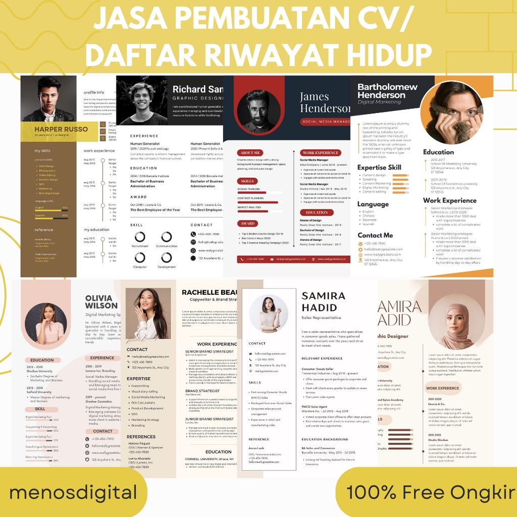 Jual Pembuatan CV / Curriculum Vitae | Daftar Riwayat Hidup dengan ...