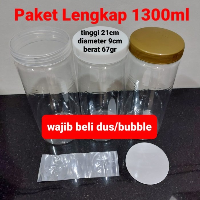 Jual Paket Lengkap Toples SILINDER 1300ml + Segel Alu 87mm + Segel PVC 9cm | Shopee Indonesia
