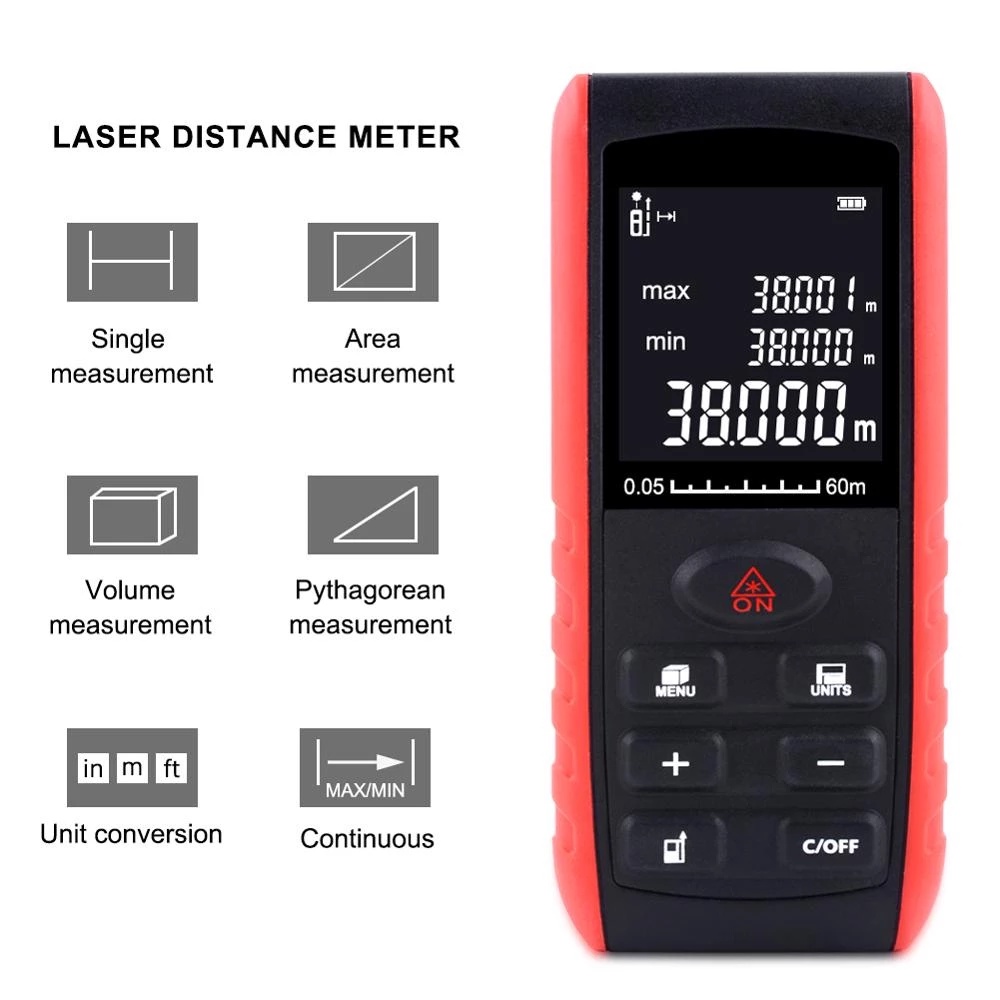 Jual Meteran Laser Digital / Laser Distance Meter / Alat Ukur Jarak ...