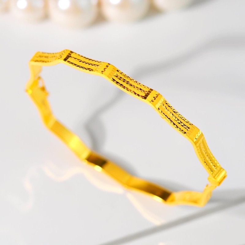 Jual Gelang Emas Oval Safari Pipih Cukitan Garis- Toko Emas Gadjah ...