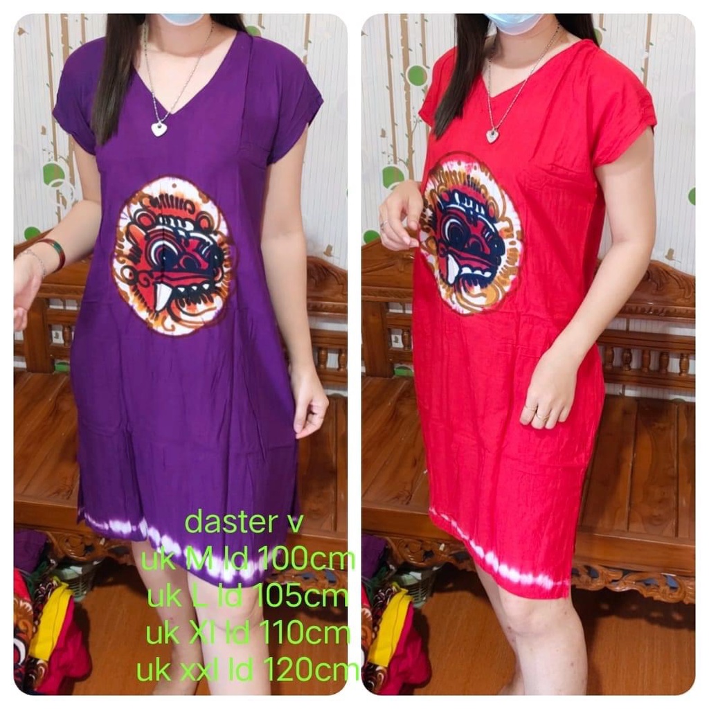 Jual Daster barong bali model leher V bahan adem tebal size M L XL XXL ...