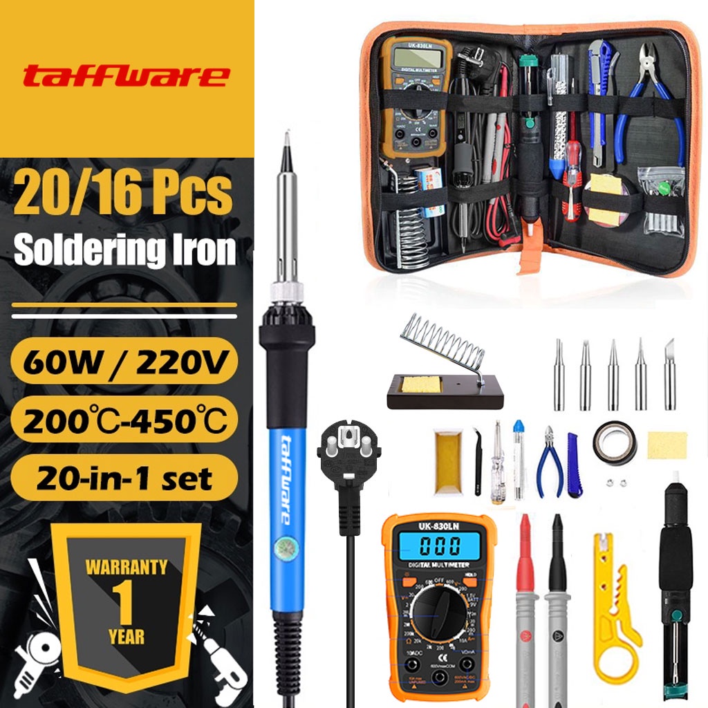 Jual Taffware 20/16 Solder Kit 60W 220V Set Peralatan Soldering Iron ...
