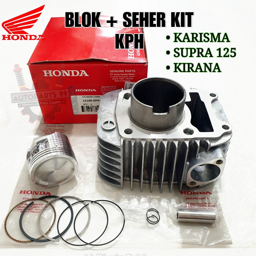 Jual Blok Seher Karisma Supra 125 Kirana Original Honda Blok Seher KPH Set Komplit Cylinder Comp ...