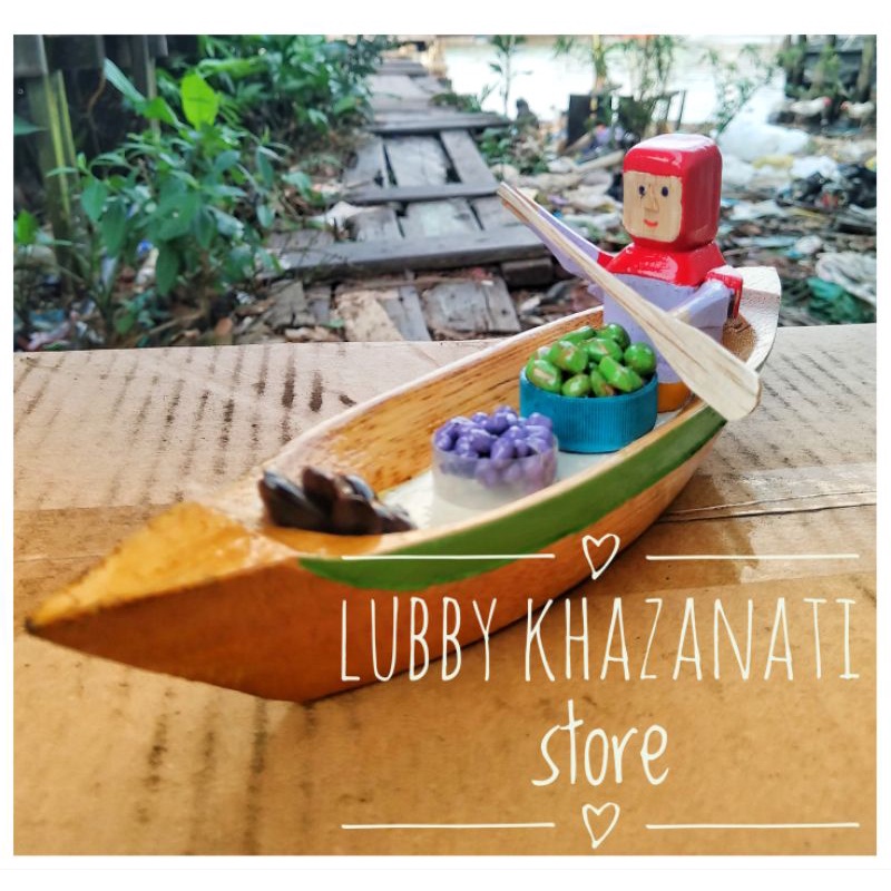 Jual Miniatur jukung rombong khas pasar terapung Banjarmasin | Shopee ...