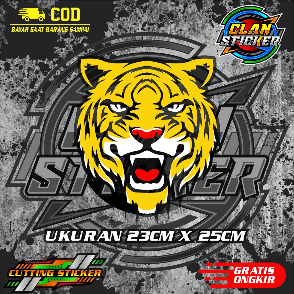 Jual Sticker Cutting Macan Stiker Visor Nmax Lama New PCX 150 Motif ...