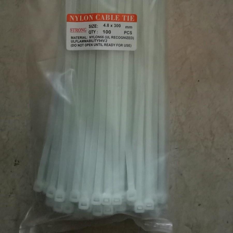 Jual Kabel Tis 10 cm 100 mm Cable Ties Tie Nylon Nilon Kecil Putih 100 ...