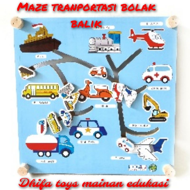 Jual Mainan edukasi anak/Mainan kayu-Mainan murah-Maze bolak balik ...