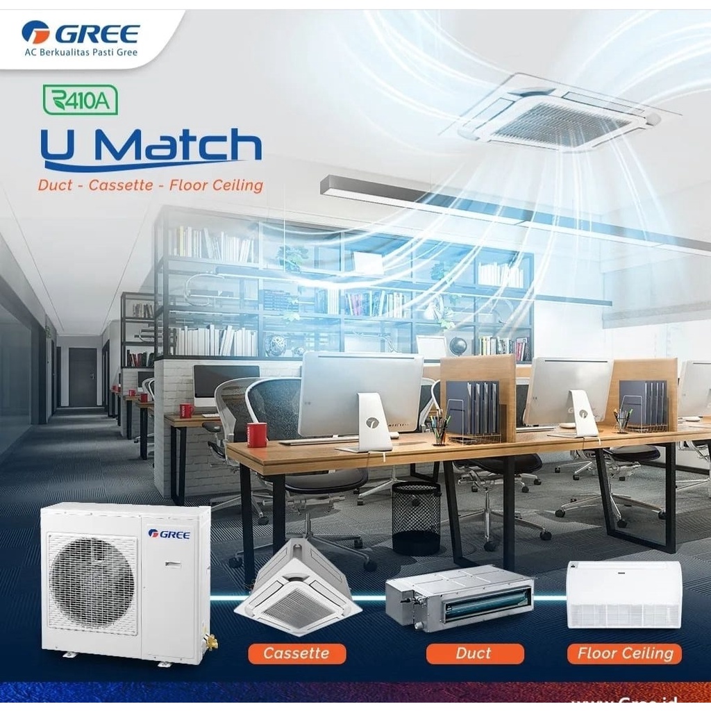 Jual GREE U-Match Floor Ceiling GU140ZD/A-K - 5 PK | Shopee Indonesia
